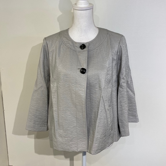 Laura Ashley | Jackets & Coats | Laura Ashley Silver Jacket | Poshmark
